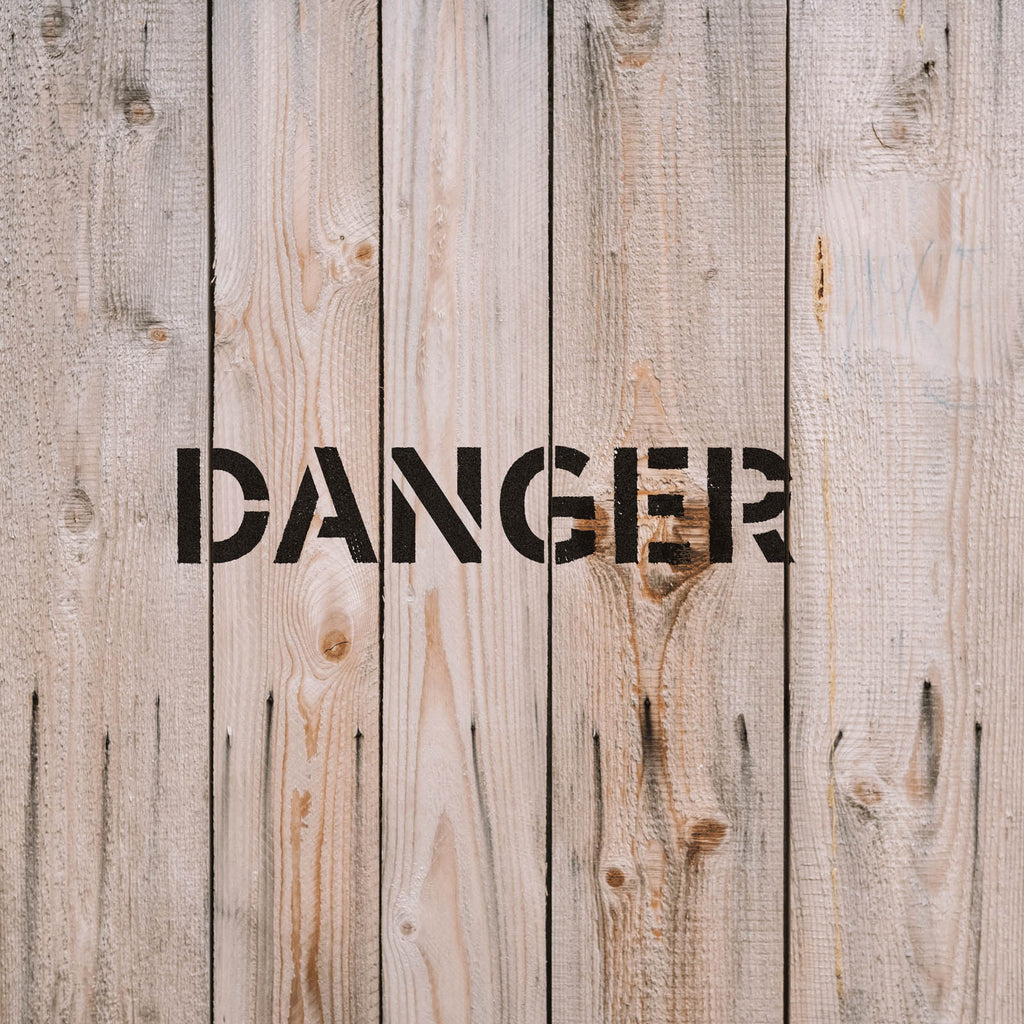Danger Sign Stencils - Stencil Revolution