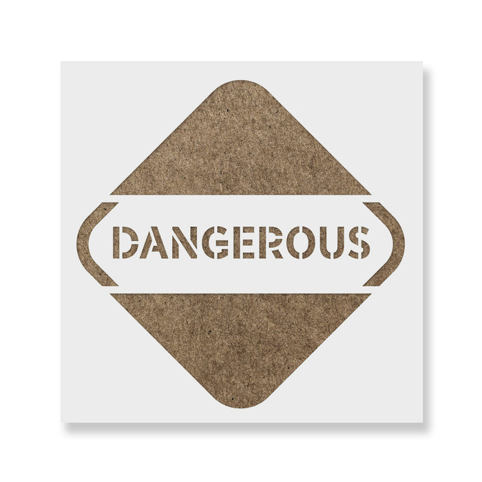 Dangerous Sign Symbol Stencils - Stencil Revolution
