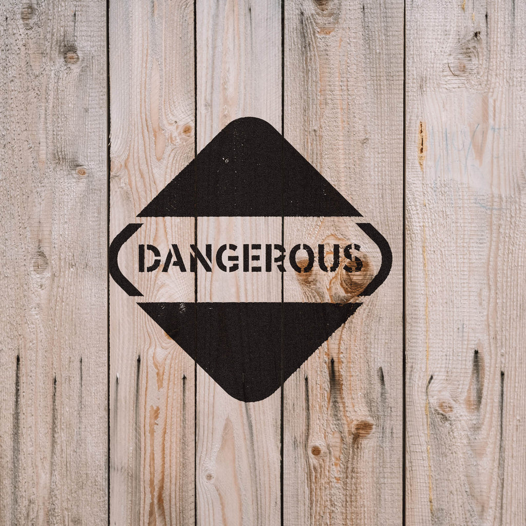 Dangerous Sign Symbol Stencils - Stencil Revolution