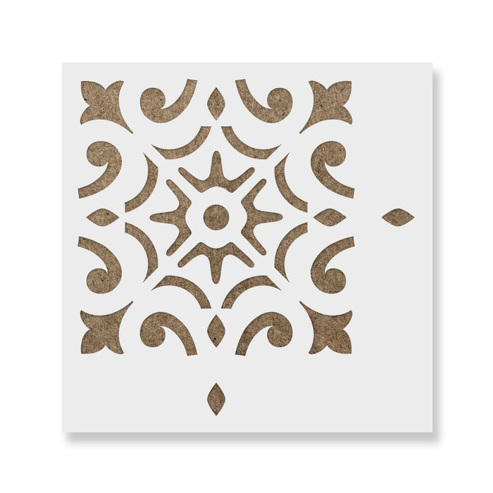 Daphne Tile Stencil - Create a Faux Tile Backsplash Design with Stencils