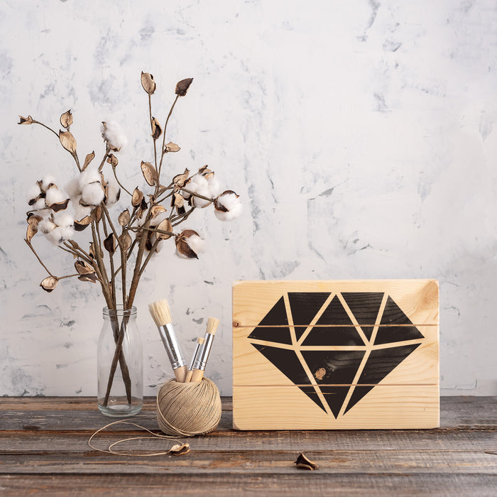 Diamond Stencil - Laser-Cut Stencil of a Diamond Shape