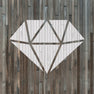 Diamond Stencil - Laser-Cut Stencil of a Diamond Shape