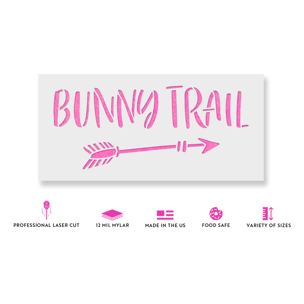 Easter Bunny Trail Arrow Stencils - Stencil Revolution