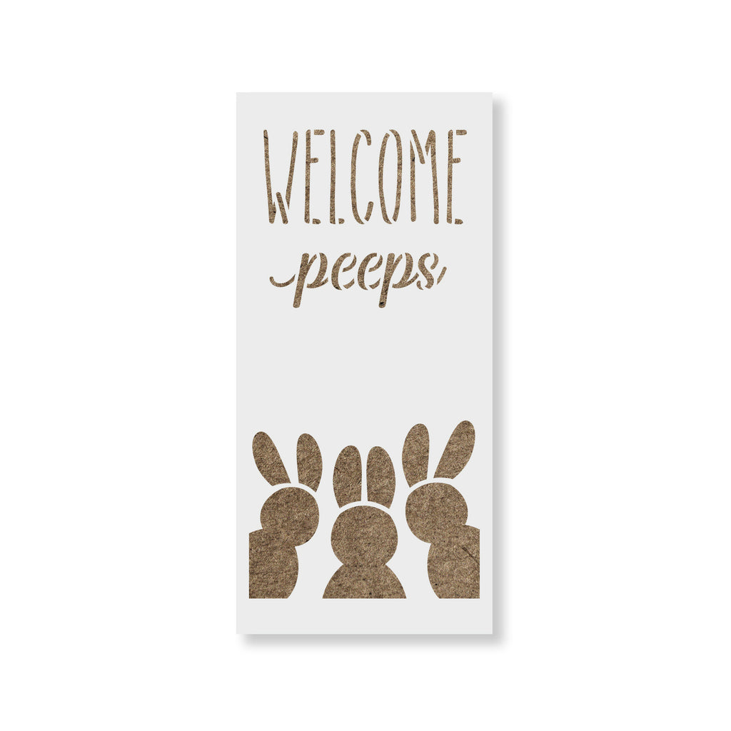 Easter Welcome Peeps Stencils - Stencil Revolution