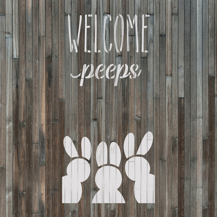Easter Welcome Peeps Stencils - Stencil Revolution