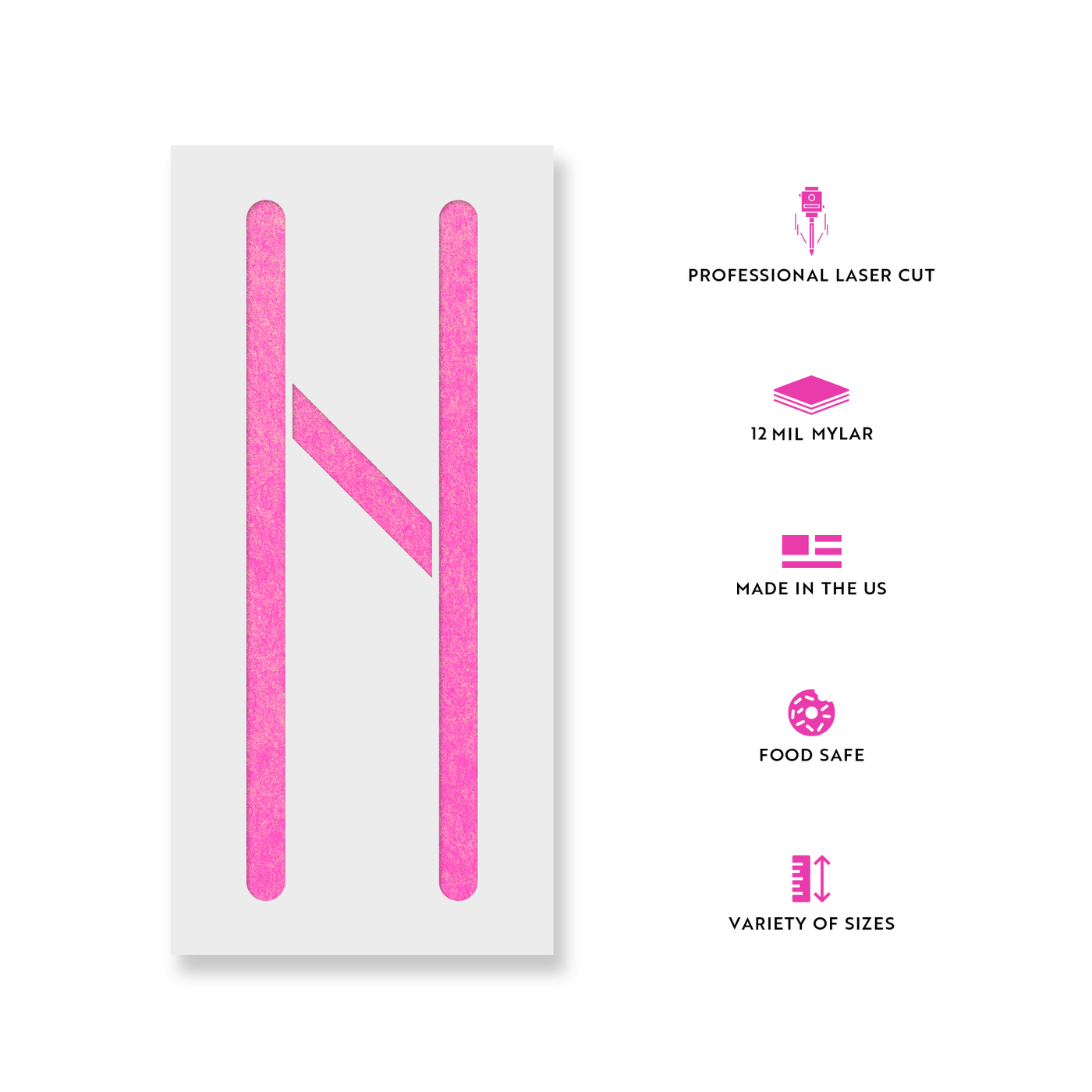 Elder Futhark Hagalaz Rune Stencil