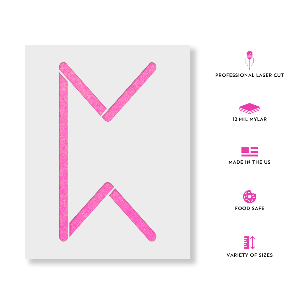 Elder Futhark Perthro Rune Stencil