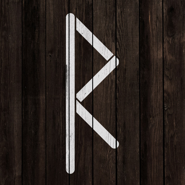 Elder Futhark Raidho Rune Stencil