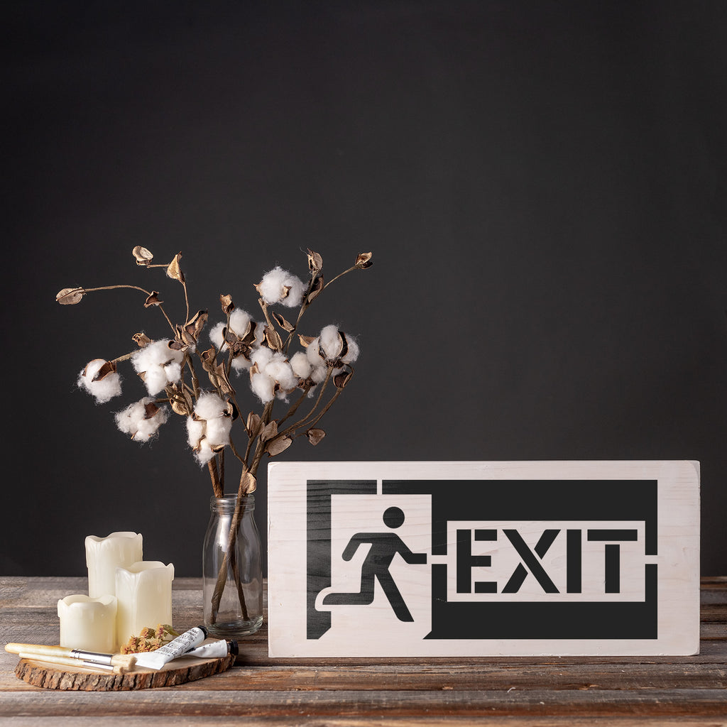 Exit Sign Stencils - Stencil Revolution