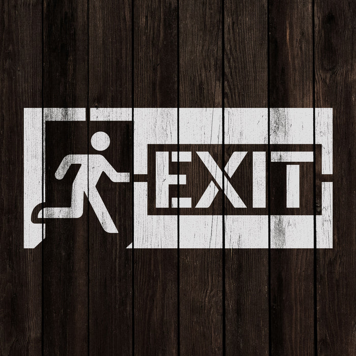 Exit Sign Stencils - Stencil Revolution