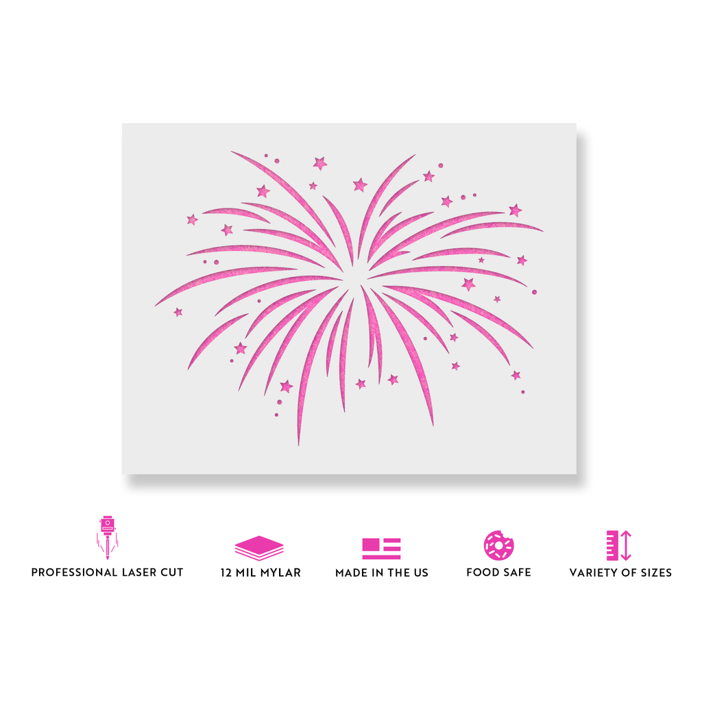 Fireworks Stencil - Fun stencils great for 4th of July