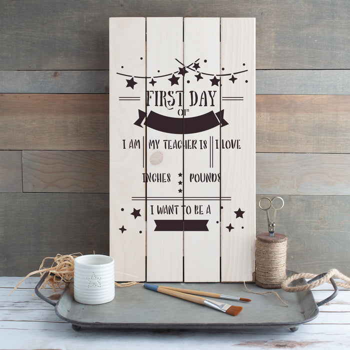 First Day Of School Sign Stencils - Stencil Revolution