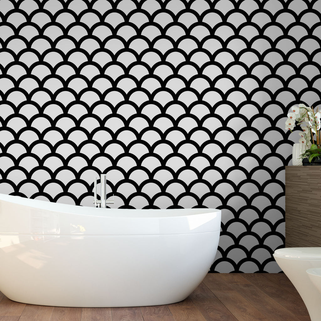 Fish Scale Stencil for Walls - Mermaid Style Scale Stencil for Home Decor