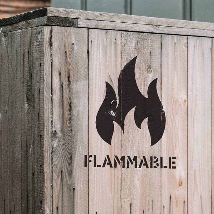 Flammable Symbol Stencils - Stencil Revolution