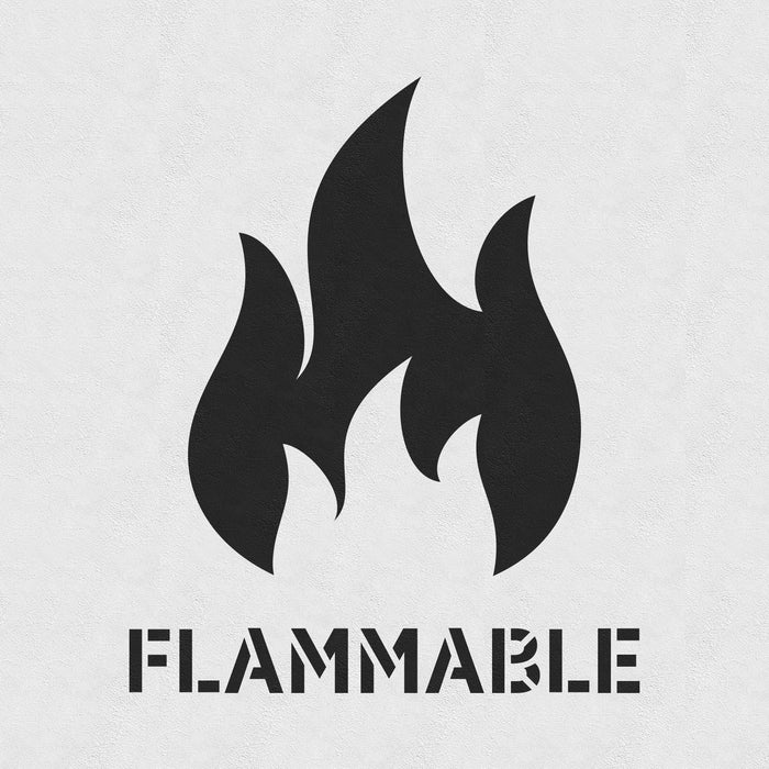 Flammable Symbol Stencils - Stencil Revolution