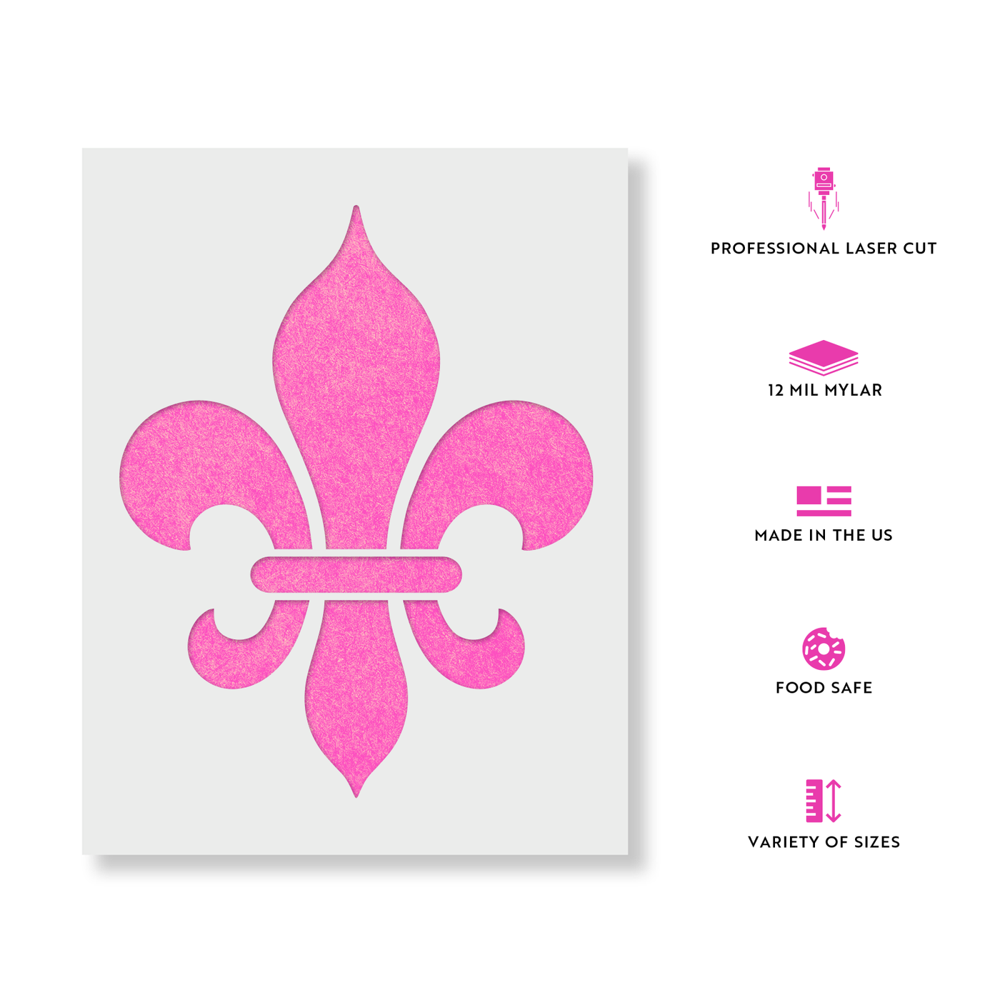Fleur De Lis Stencil - Large Fleur De Lis Stencils for Painting