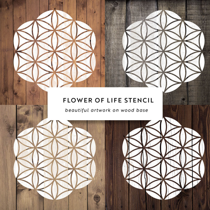 Flower of Life Stencil - Reusable Sacred Geometry Stencil Template
