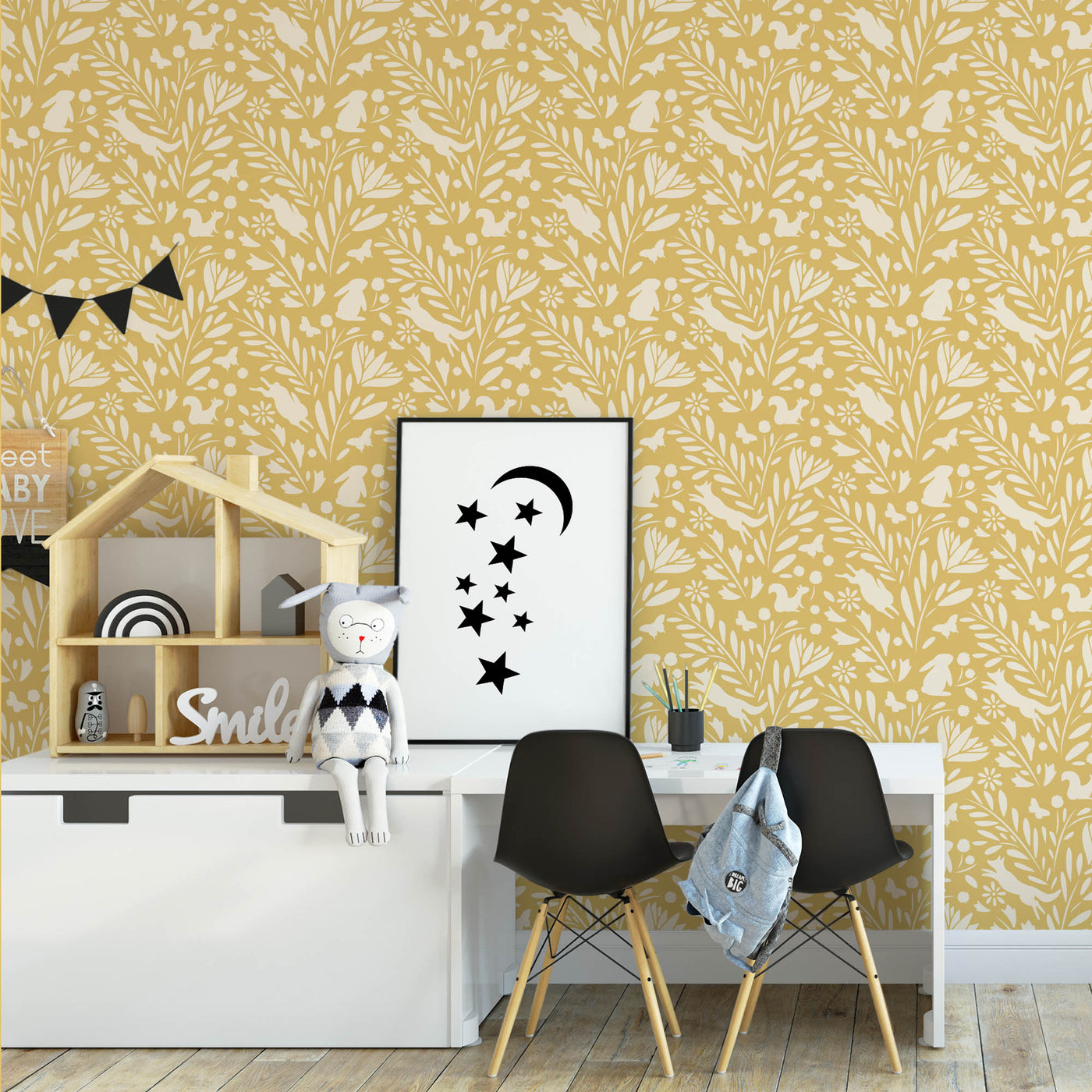 Forest Pattern Wall Stencils - Stencil Revolution