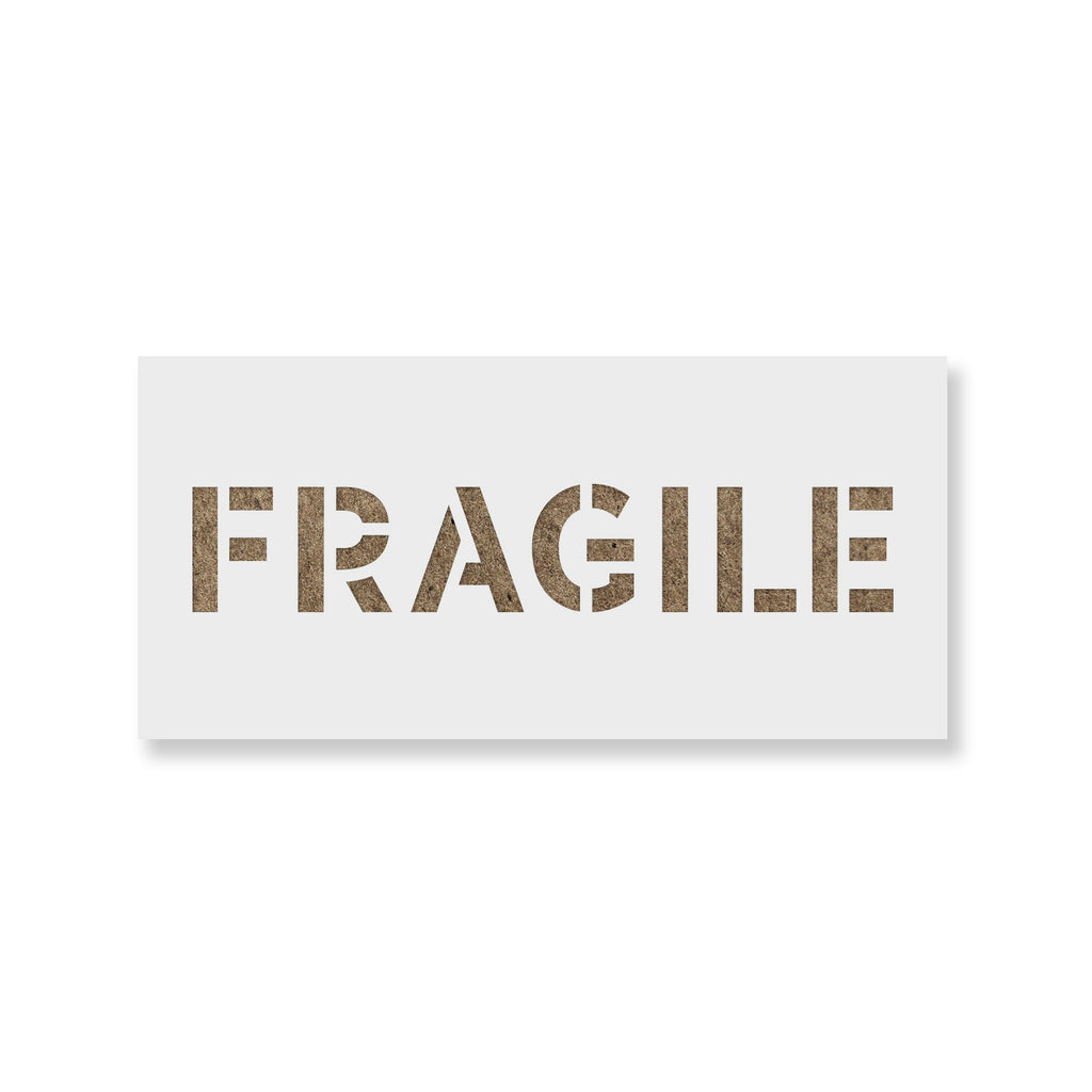 Fragile Word Stencils - Stencil Revolution