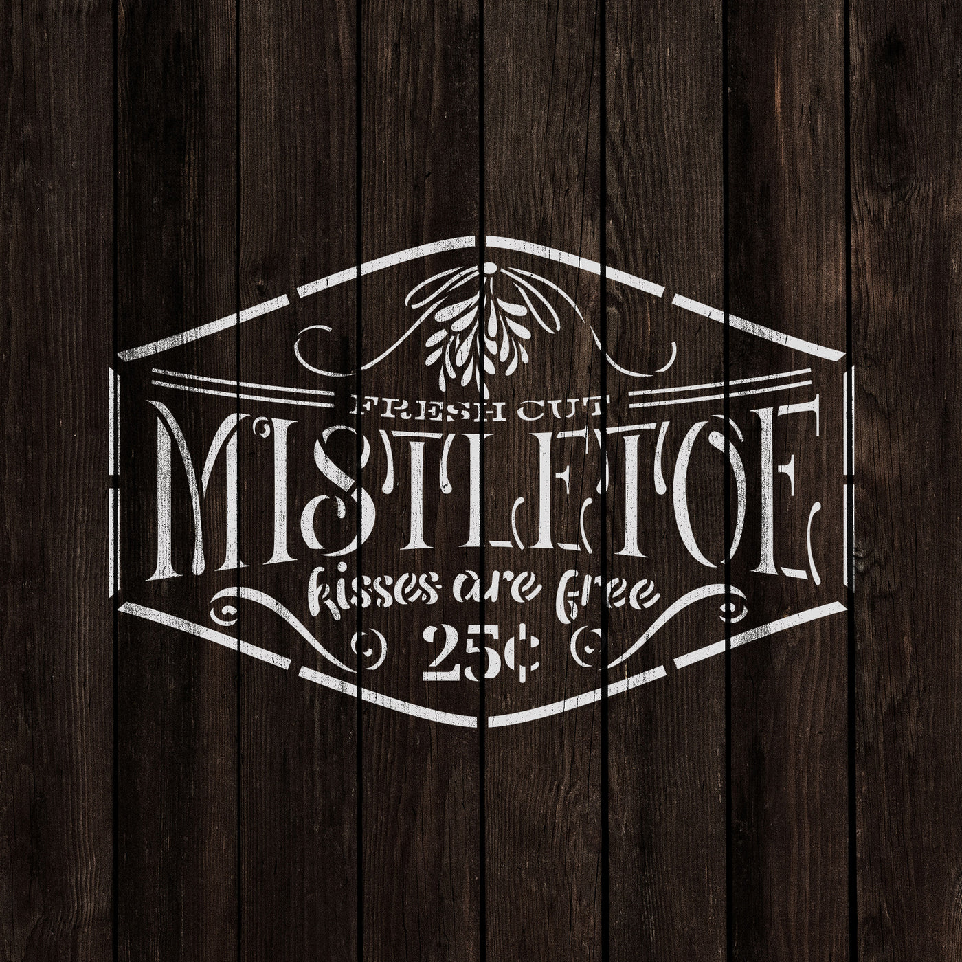 Fresh Cut Mistletoe Stencils - Stencil Revolution