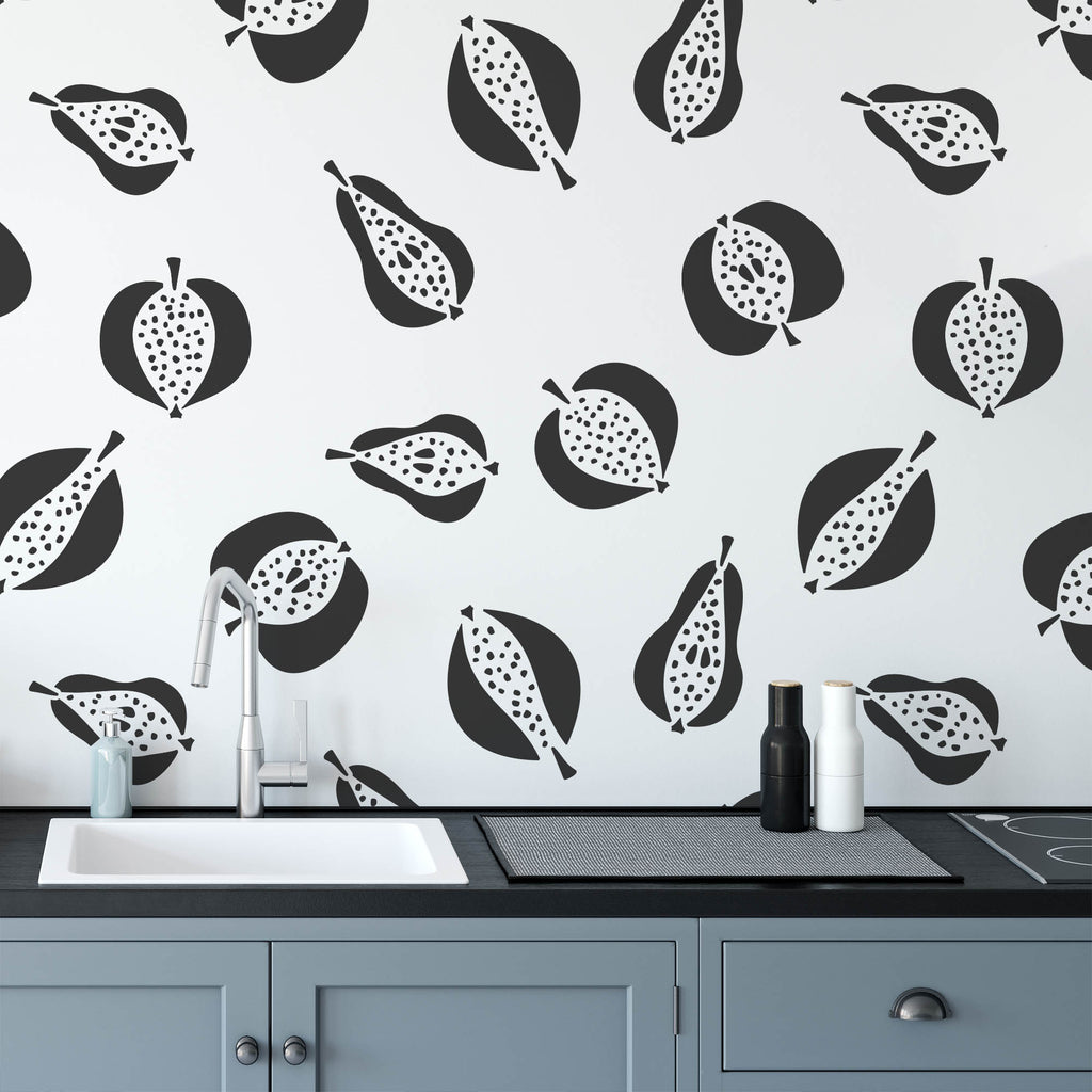 Fruit Pattern Wall Stencils - Stencil Revolution