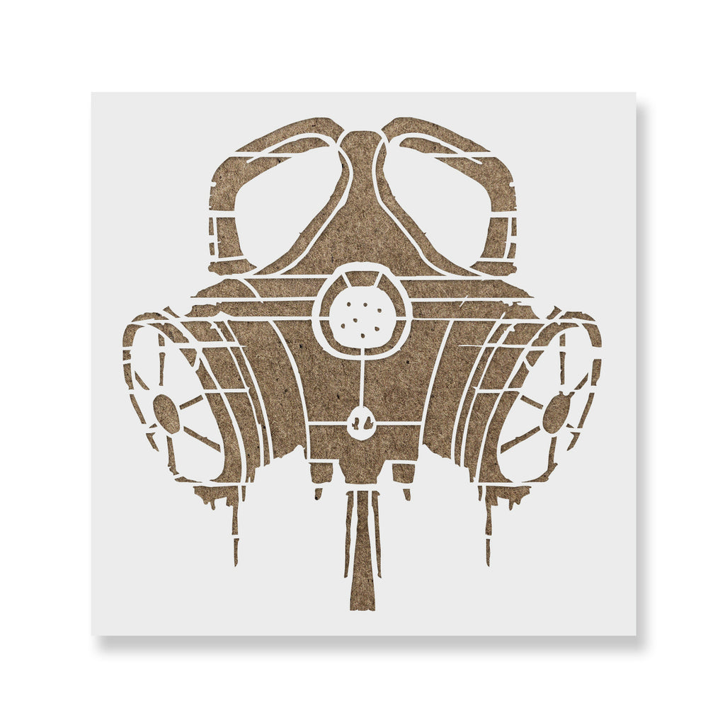 Simple Gas Mask Stencil Gas Mask Protection Military Stock Vector