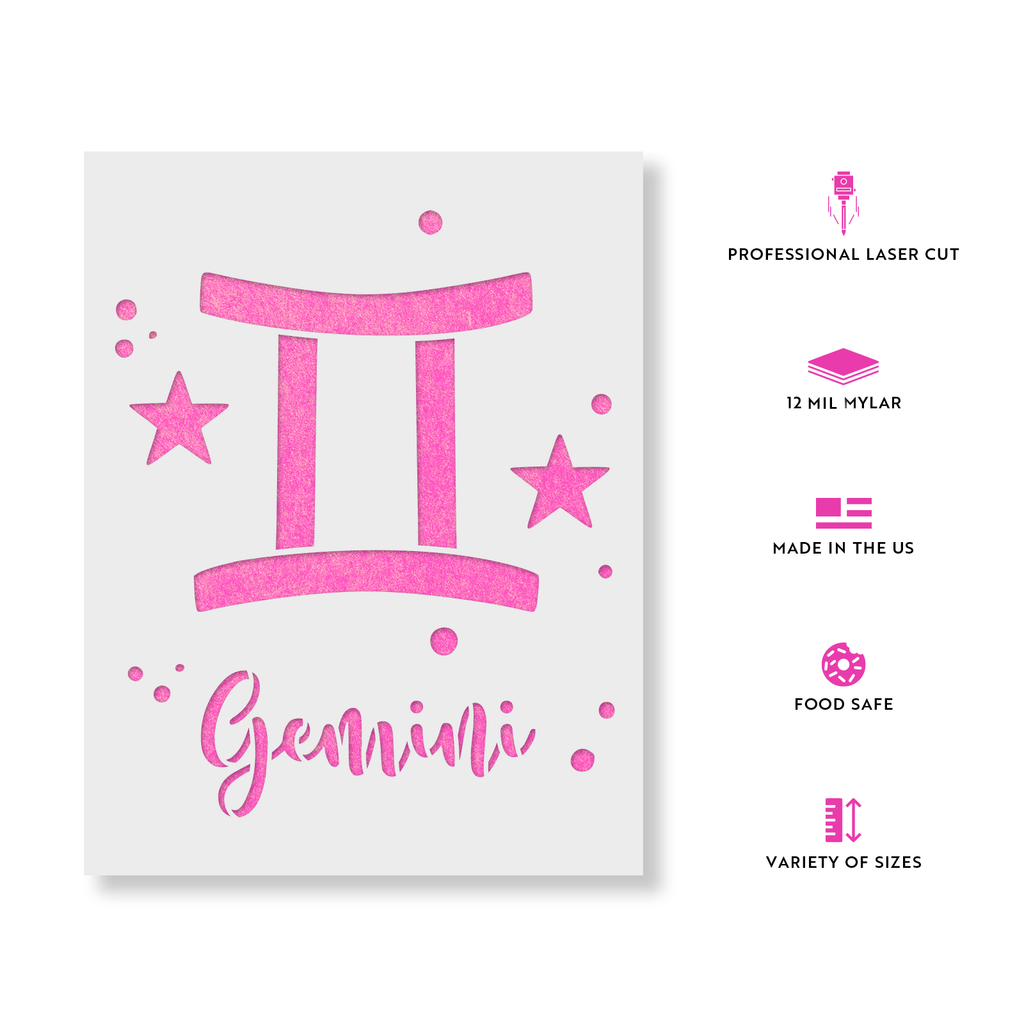 Gemini Zodiac Symbol Stencil