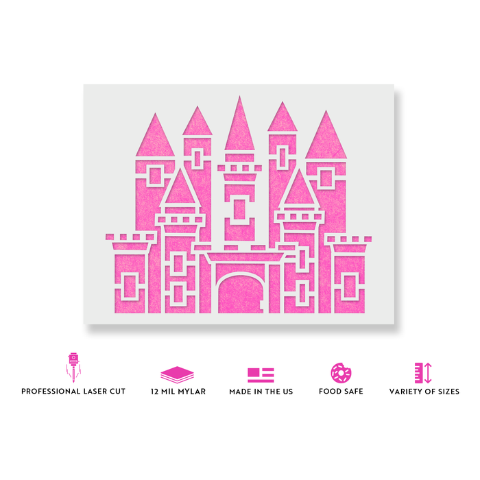 Geometric Castle Stencils - Stencil Revolution