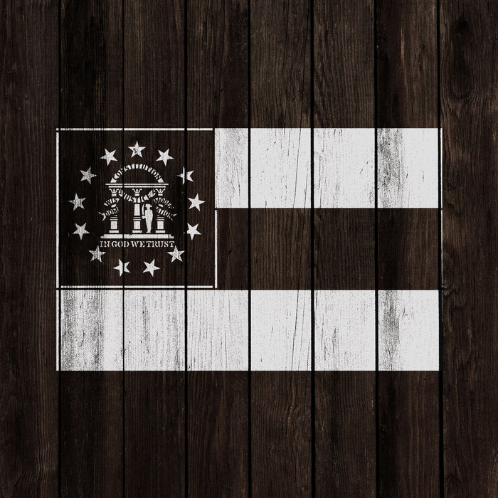 Georgia State Flag Stencils - Stencil Revolution