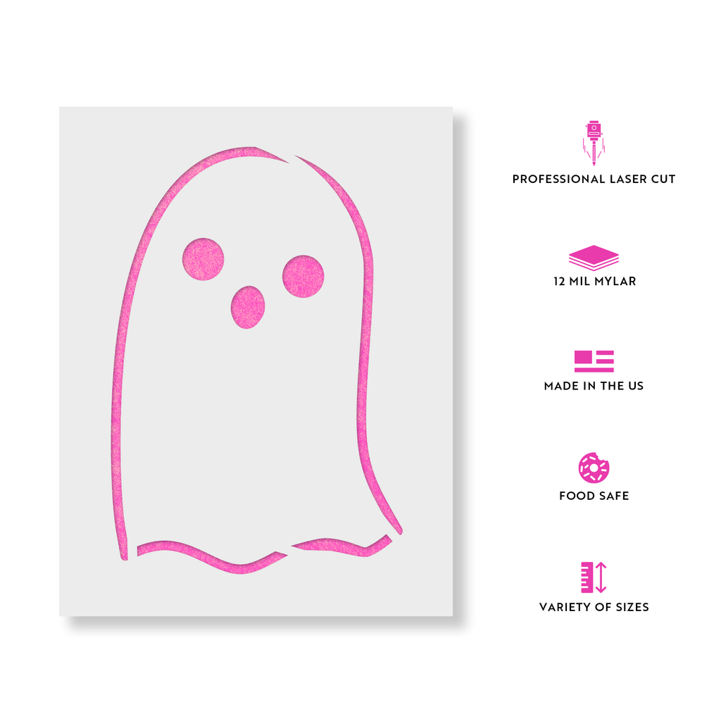 Ghost Stencil – Don't let this stencil scare you, spooky stencil design