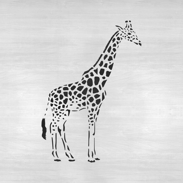 Giraffe Stencil Template - Outline of Giraffe Wildlife Design