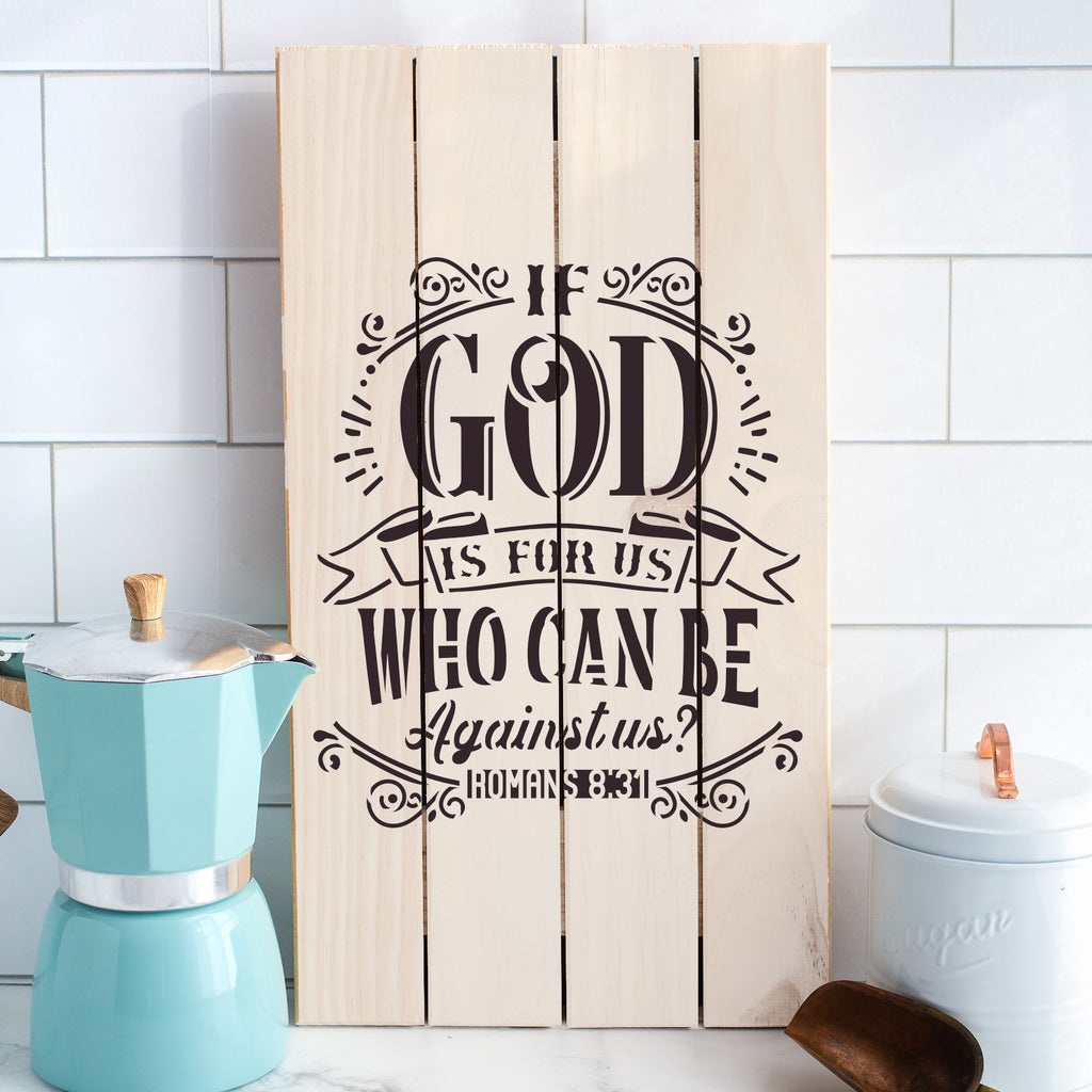 God is for Us Stencil