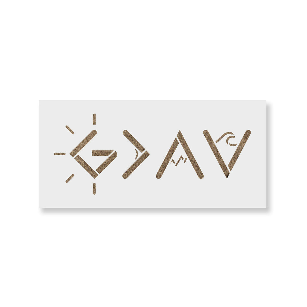 God is Greater Stencil