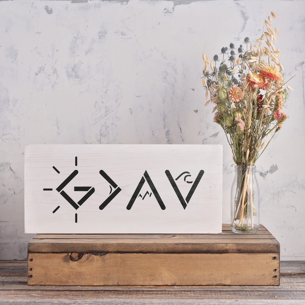 God is Greater Stencil