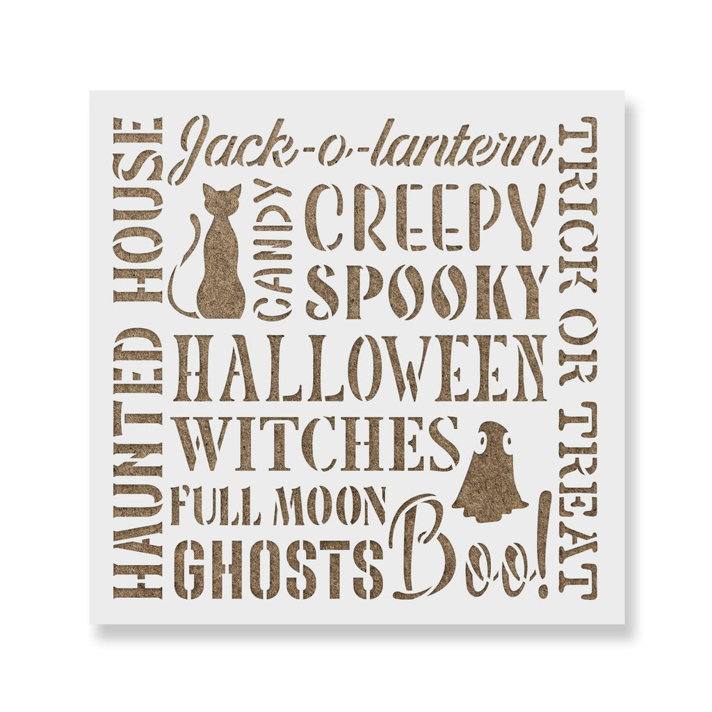 Halloween Words Stencils - Stencil Revolution