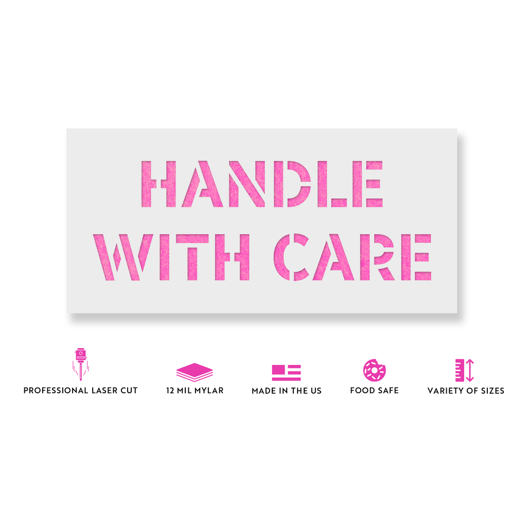 Handle With Care Stencils - Stencil Revolution