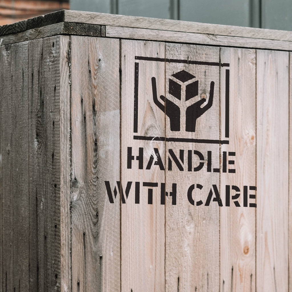 Handle With Care Symbol Stencils - Stencil Revolution