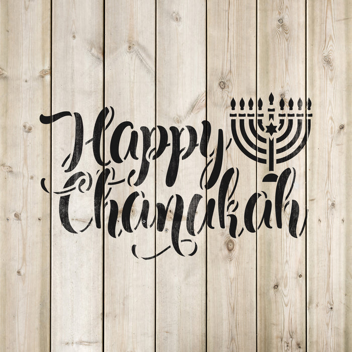 Happy Chanukah Stencils - Stencil Revolution