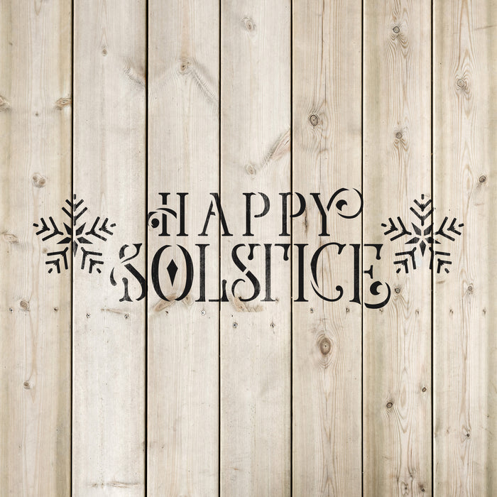 Happy Winter Solstice Stencils - Stencil Revolution