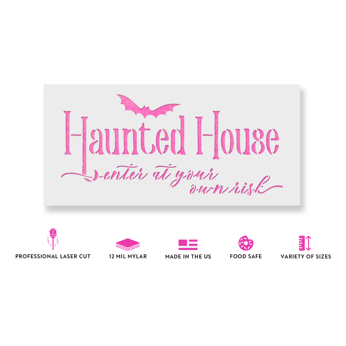 Haunted House Sign Stencils - Stencil Revolution