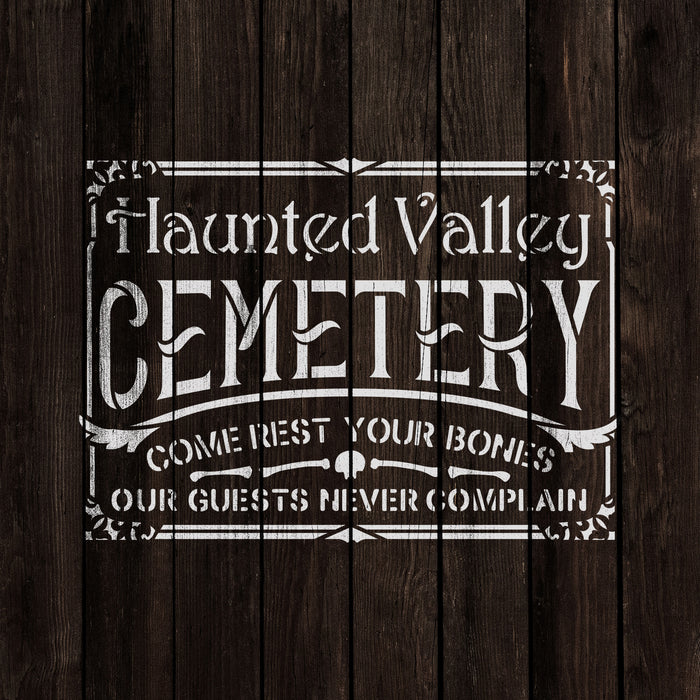 Haunted Valley Cemetery Stencils - Stencil Revolution