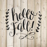 Hello Fall Stencil Template for Decor and Painting