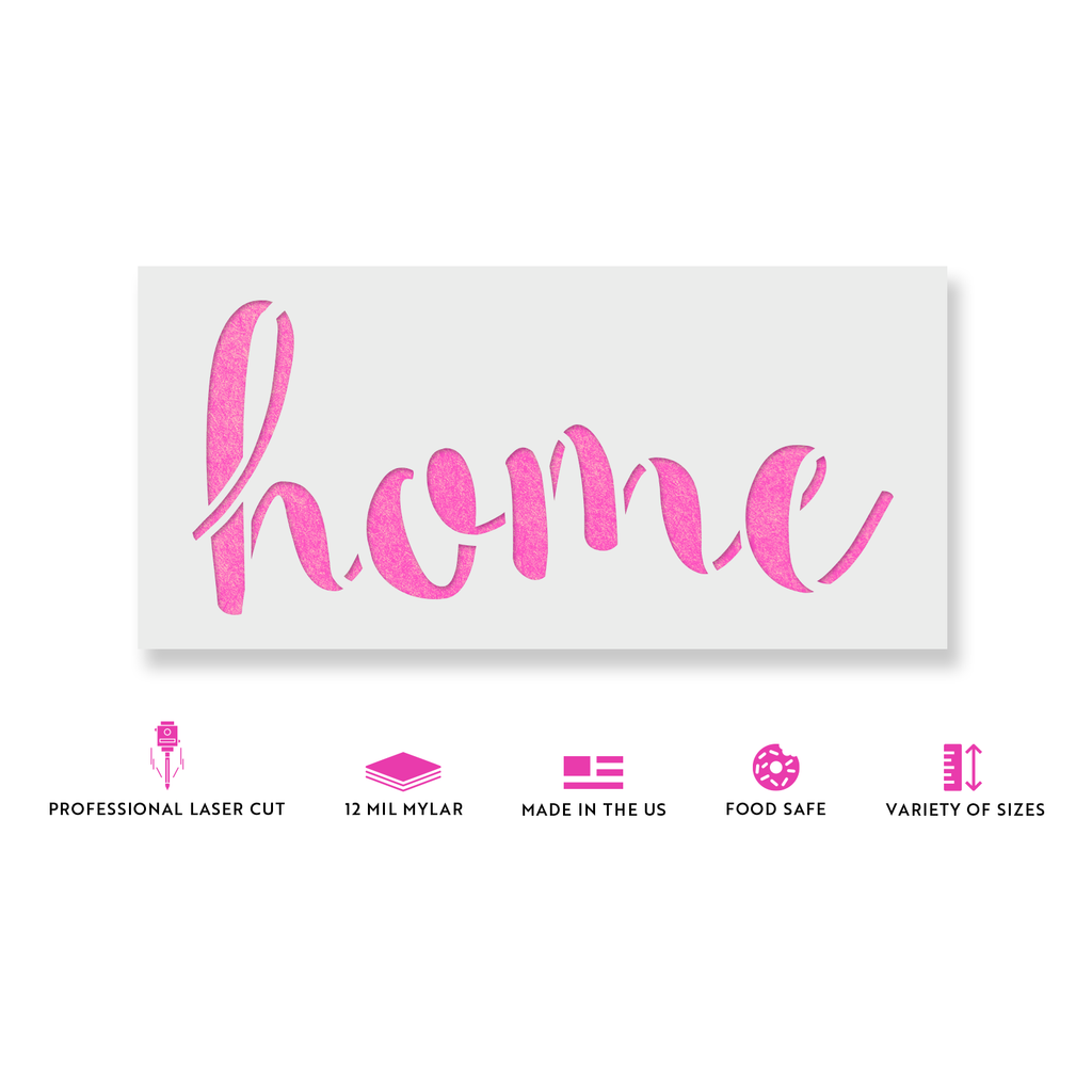 Home Stencil for DIY Wood Signs and Crafting - Laser-cut in the USA