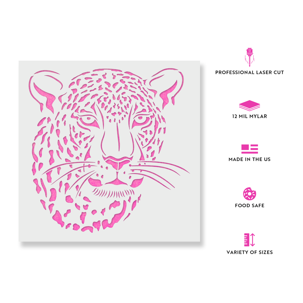 Jaguar Head Stencils - Stencil Revolution