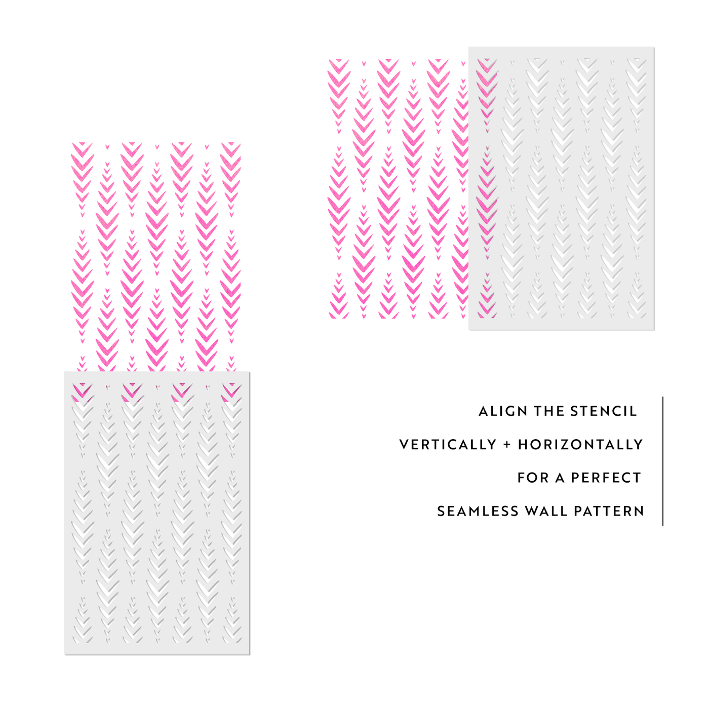 Jambo Dash Pattern Wall Stencils - Stencil Revolution