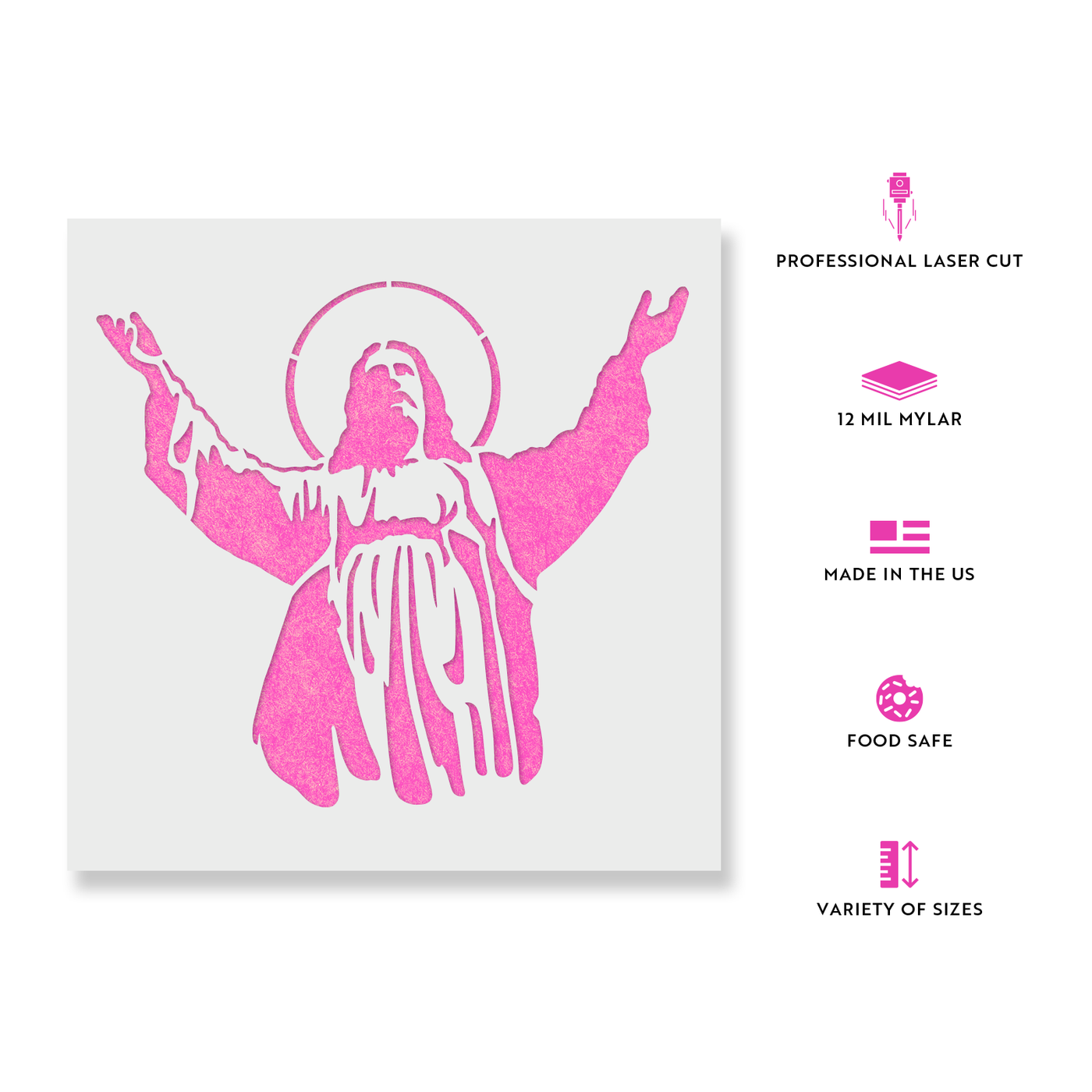 Jesus Stencil for Painting – Stencil of Jesus Christ for Religious DIY ...