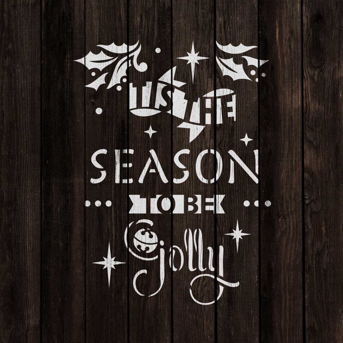 Jolly Season Stencils - Stencil Revolution