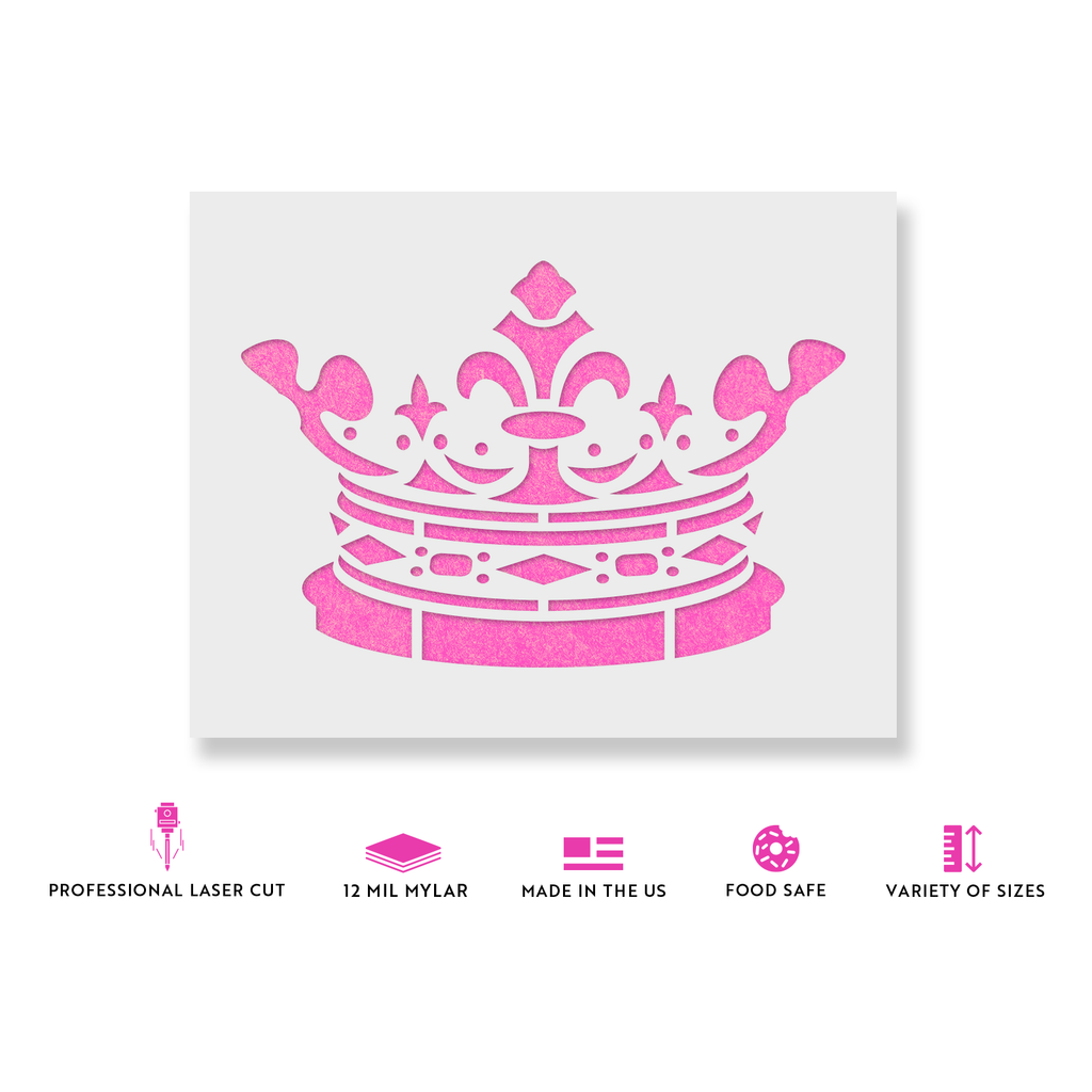 King Crown Stencil for Crafting and DIY Painting Projects