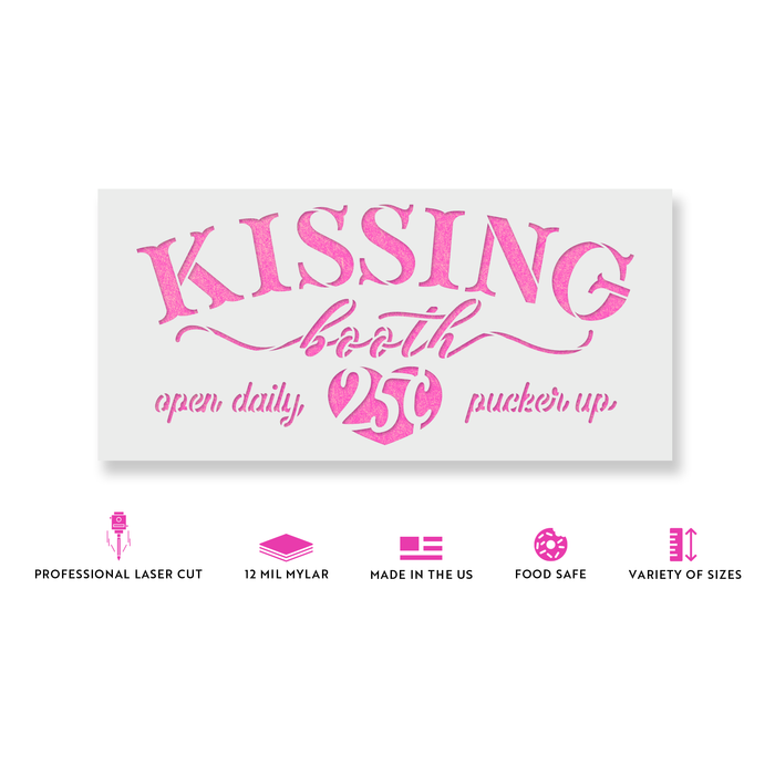 Kissing Booth Sign Stencils - Stencil Revolution
