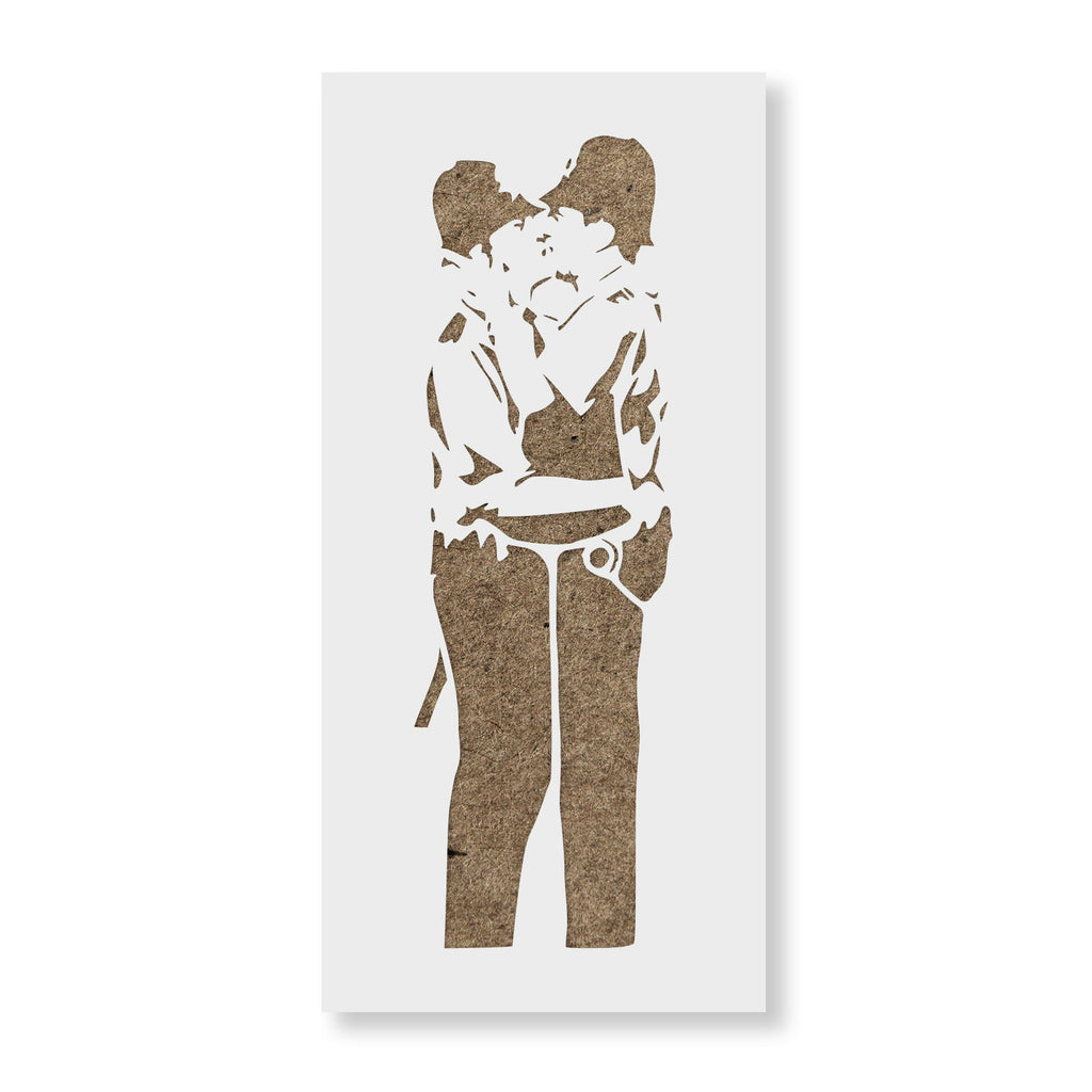 Kissing Police Banksy Stencils - Stencil Revolution